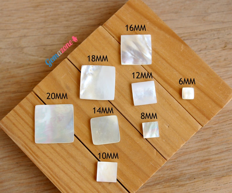 10MM Square Flat Natural blue Agate Discs / Loose Cube | Etsy