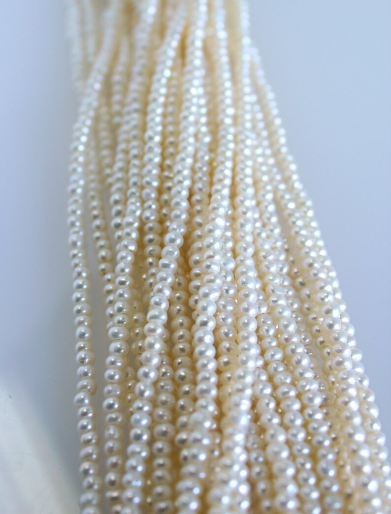 Mini Potato Pearl Strand / White Potato Pearls / Freshwater - Etsy