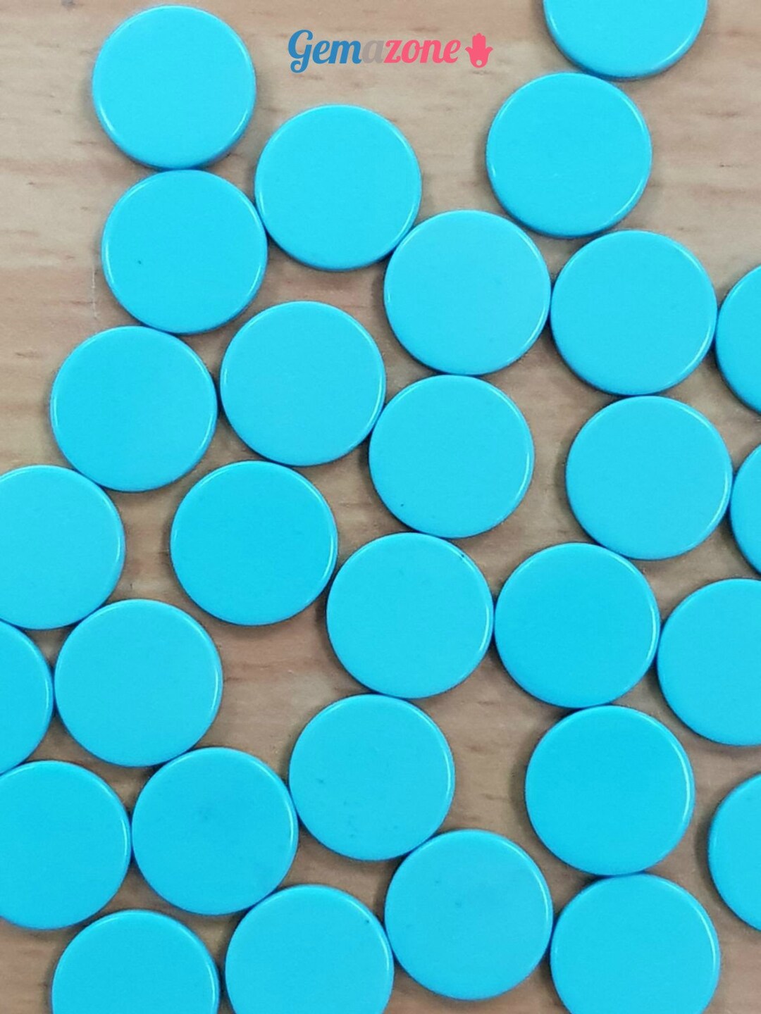 12MM Flat Turquoise Discs / Loose Round Blue Turquoise Slices / Flat ...