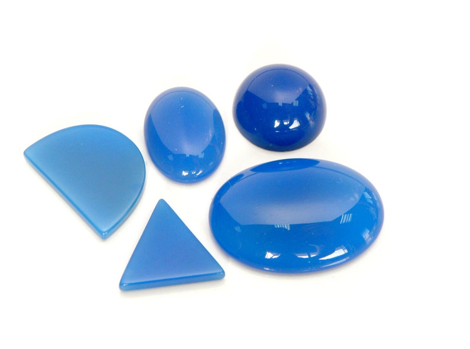 12MM Flat Natural Blue Agate Discs / Round Loose Agate Disc / Flat Blue ...