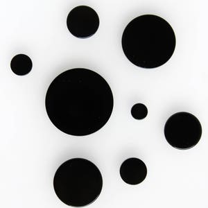 6mm - 25mm Flat Natural Onyx Discs / Round Onyx Slices / Loose Black ...
