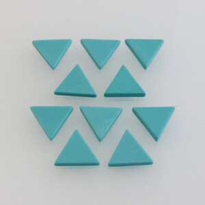 8X8MM Triangle Flat Turquoise Discs / Flat Undrilled Blue Gemstone ...