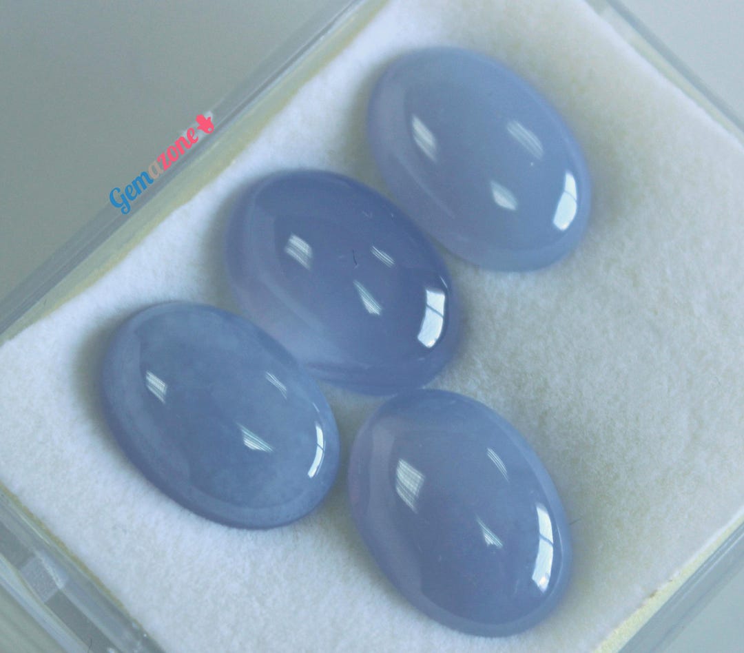 Blue Chalcedony Cabochon / Loose Oval Cabochon / Natural Chalcedony ...