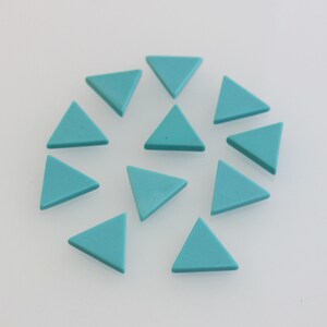 8X8MM Triangle Flat Turquoise Discs / Flat Undrilled Blue Gemstone ...