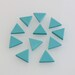 8X8MM Triangle Flat Turquoise Discs / Flat Undrilled Blue - Etsy