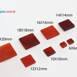 8MM Square Flat Natural Blue Agate Discs / Loose Cube Gemstone Slices ...