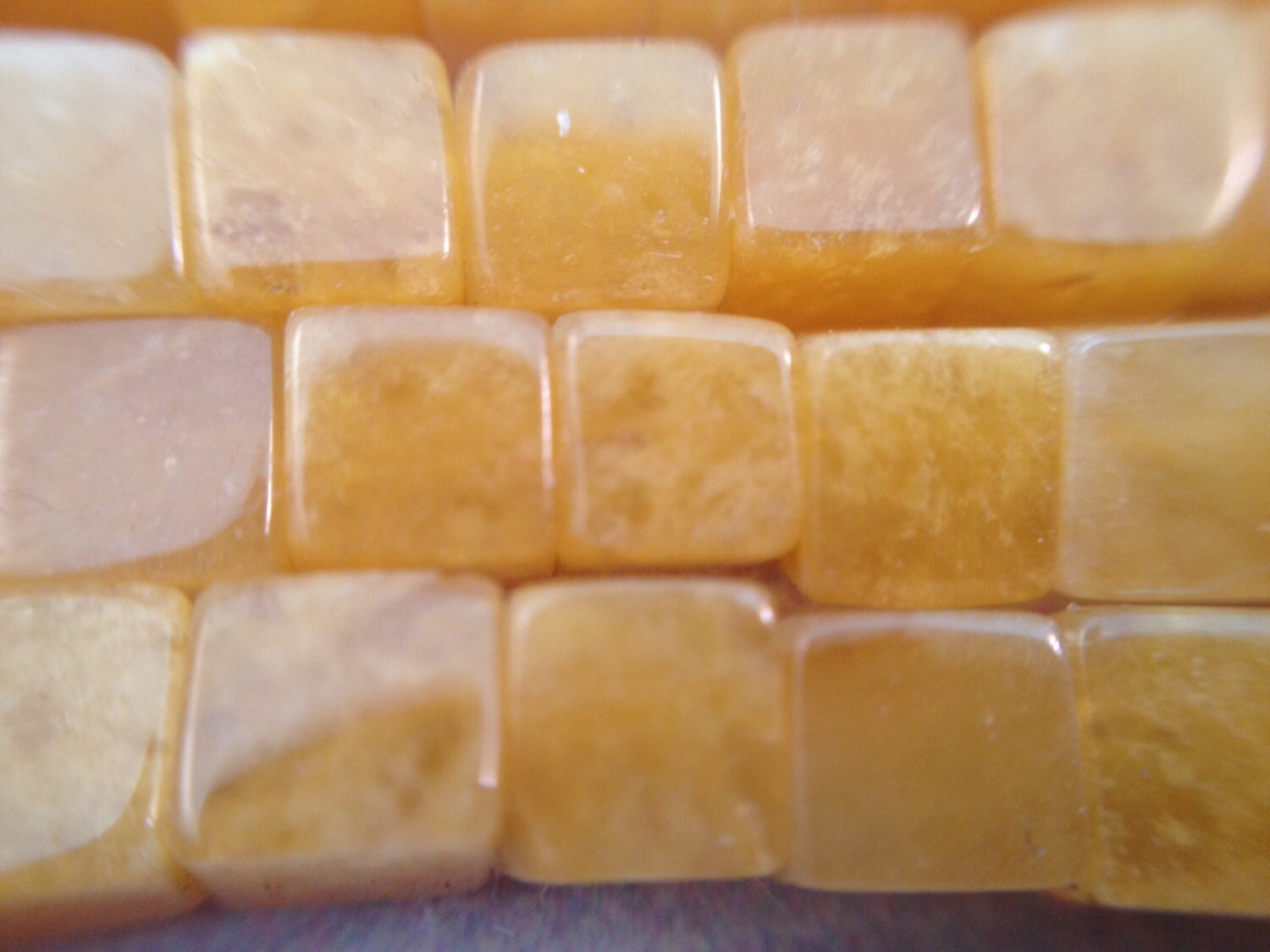 4mm Yellow Jade Cube Beads / Smooth Natural Gemstone / Genuine - Etsy