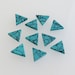 12X12MM Triangle Flat Turquoise With Black Lines, Flat Undrilled Blue ...