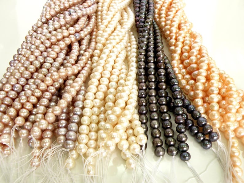 Mini Potato Pearl Strand / White Potato Pearls / Freshwater - Etsy