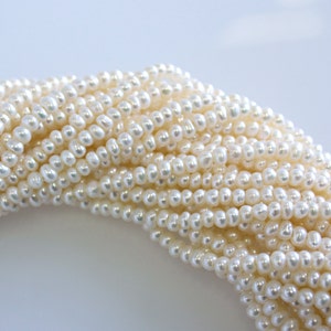 Mini Potato Pearl Strand / White Potato Pearls / Freshwater Pearl ...