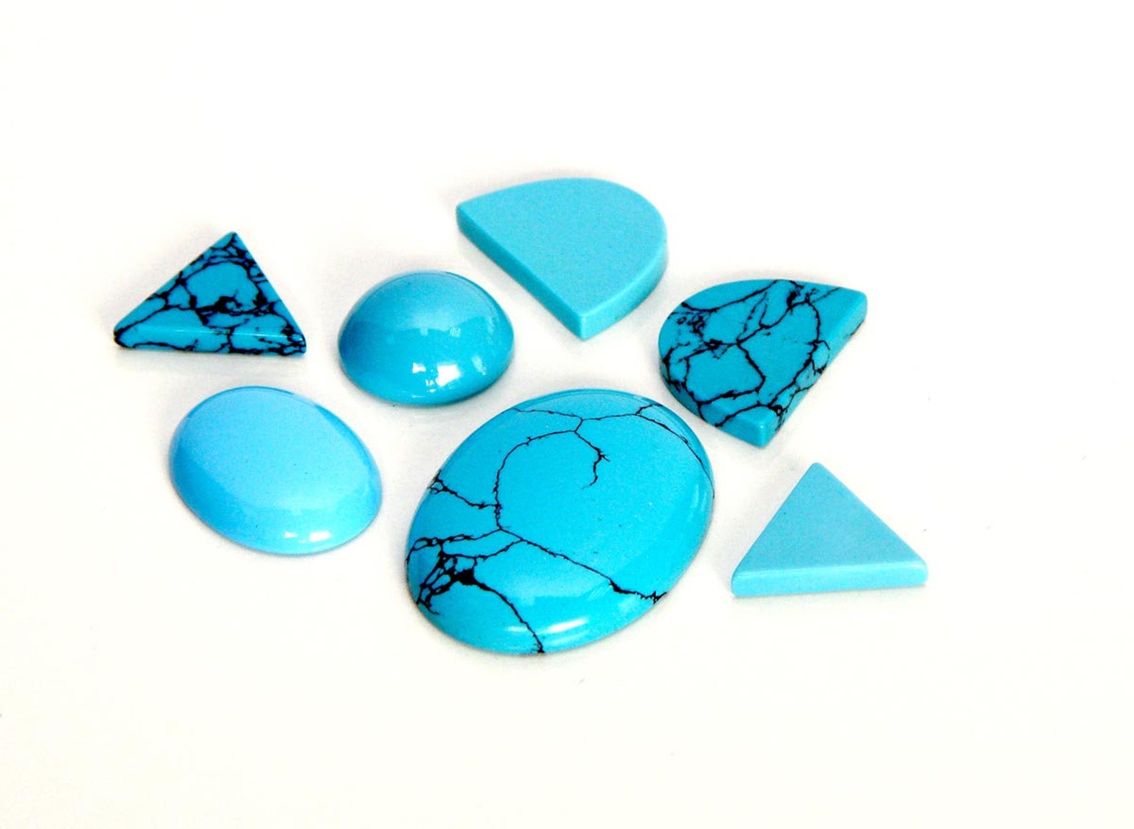 12MM Flat Turquoise Discs / Loose Round Blue Turquoise Slices / Flat ...