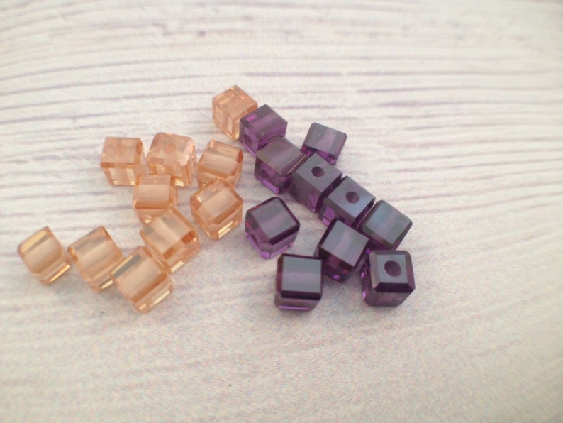 4MM Cube Beads / Square Beads / Loose Cubic Zirconia Beads / Gemstone ...