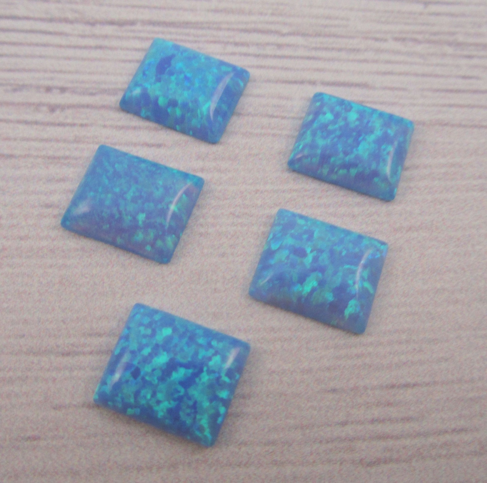Opal Cabochons / 10x8mm Rectangle Cabochons / Blue Opal Cabs / - Etsy
