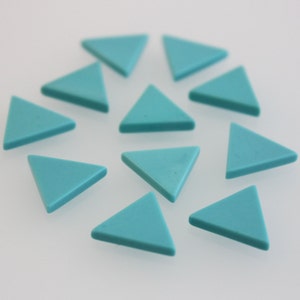 8X8MM Triangle Flat Turquoise Discs / Flat Undrilled Blue Gemstone ...