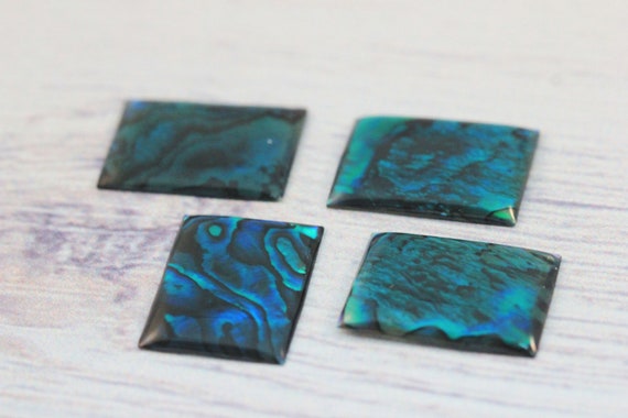 20X15MM Large Flat Abalone Shell Cabochons / Rectangle Loose | Etsy