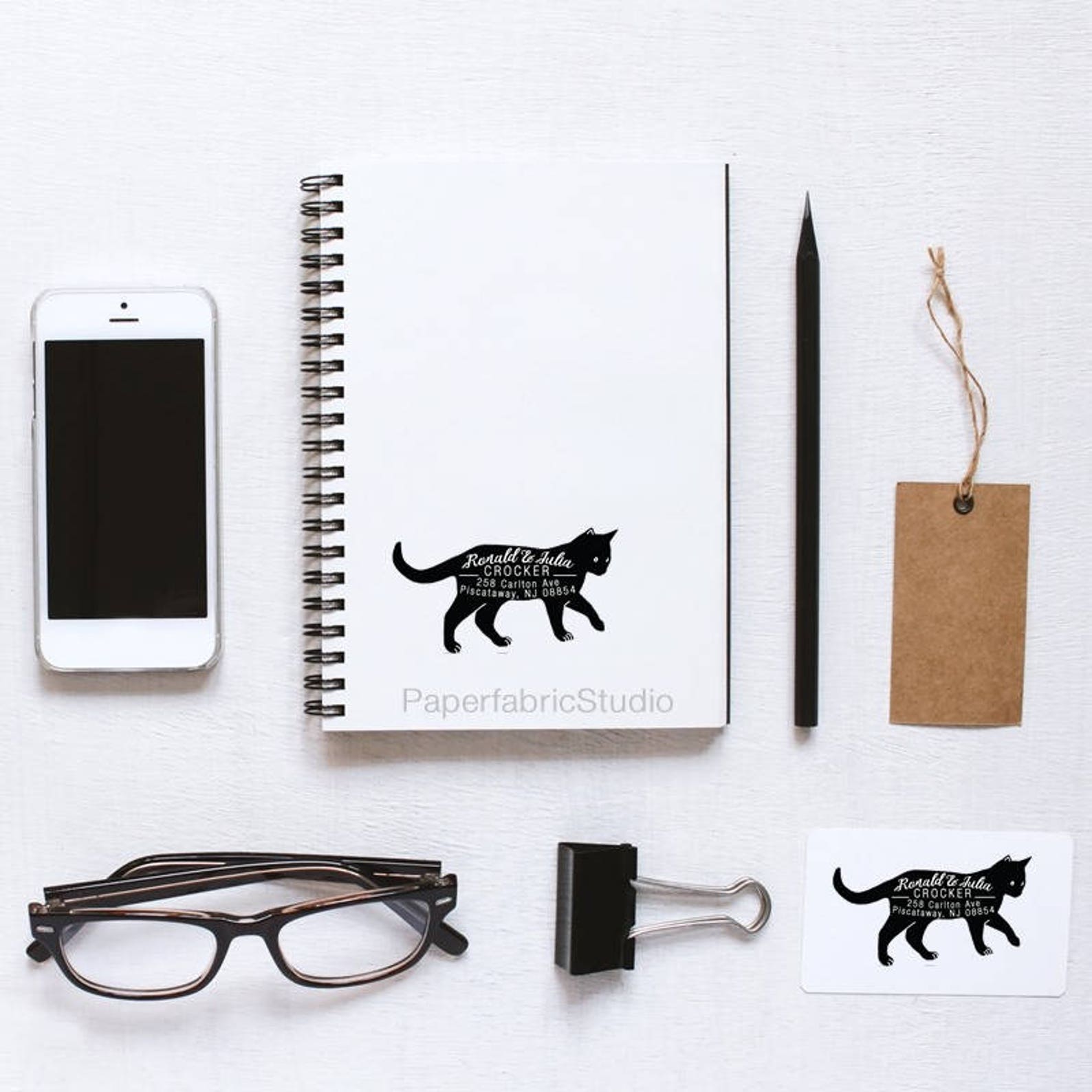 Custom Animal Address Stamp House Address Cat Stamp - Etsy