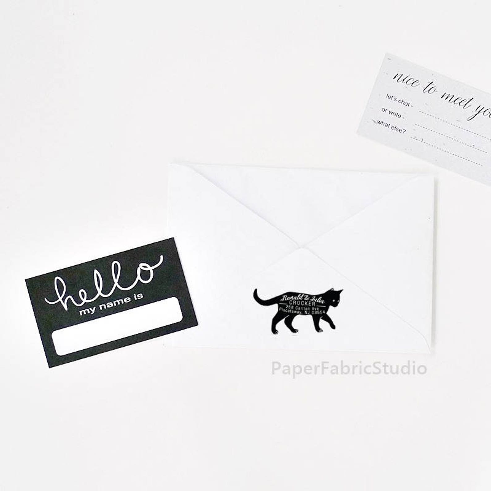 Custom Animal Address Stamp House Address Cat Stamp - Etsy