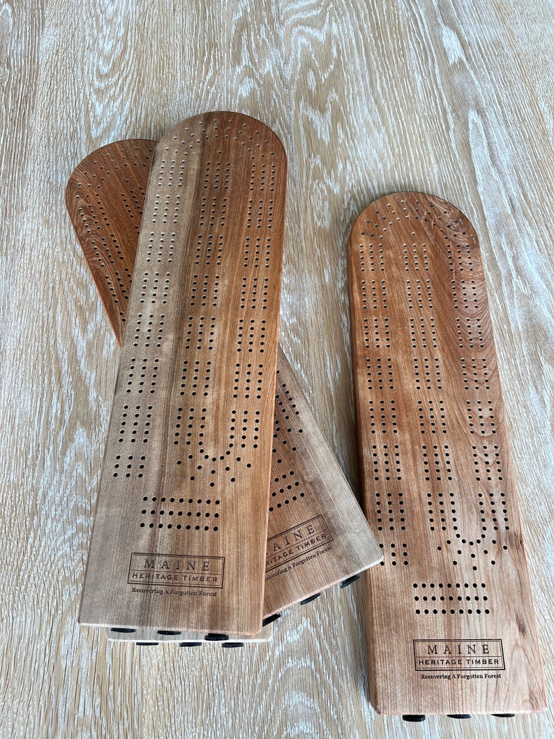 River Reclaimed Hardwood Cribbage Board - Etsy