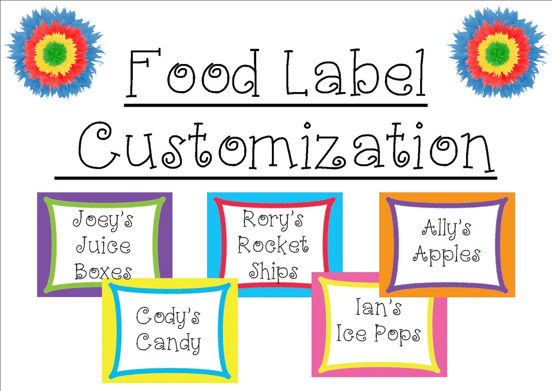 Food Label Customization - Etsy