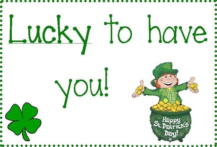 St. Patrick's Day Thank You Tag "lucky to Have You" - Etsy