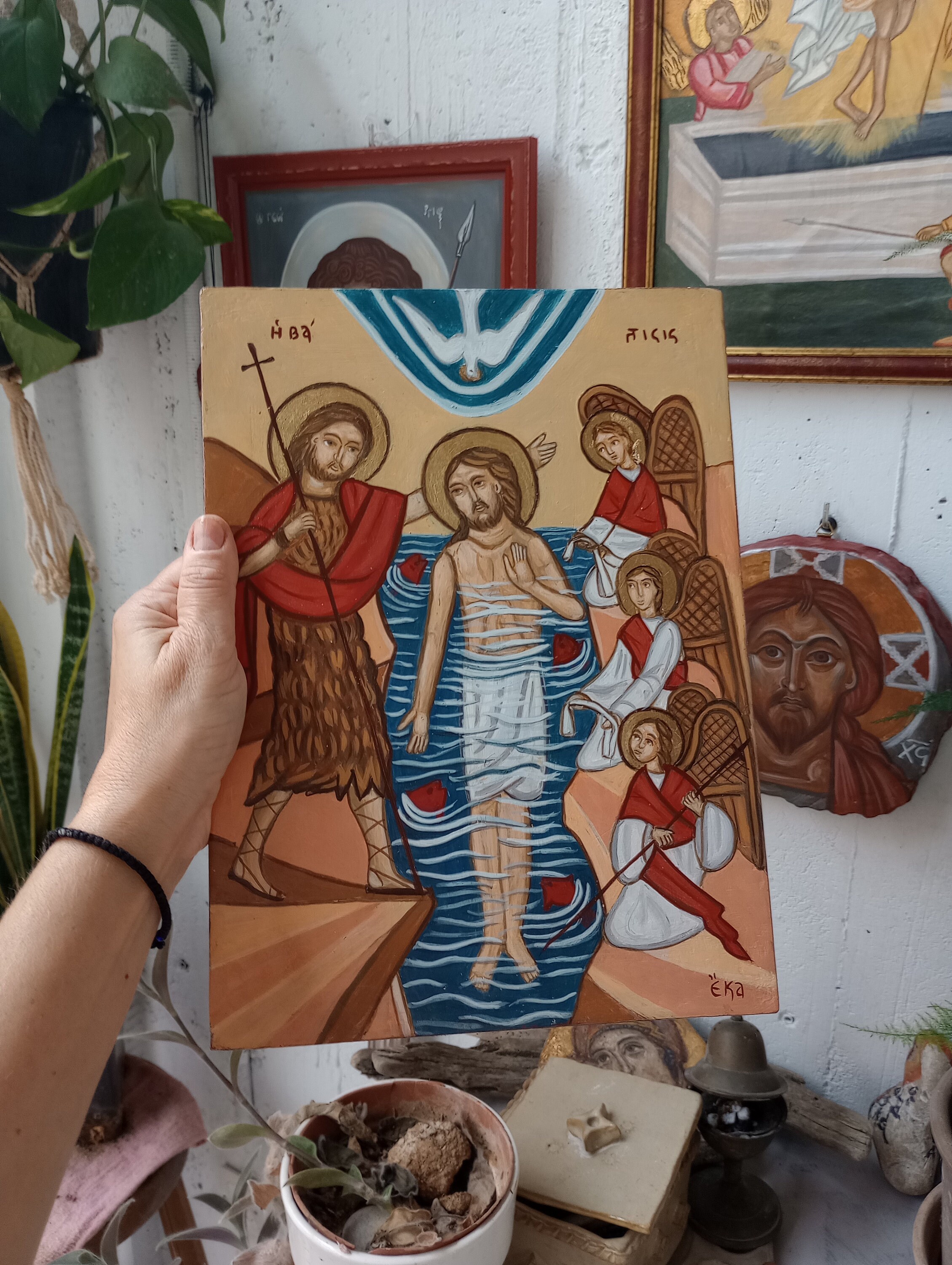 Baptism Coptic Icon