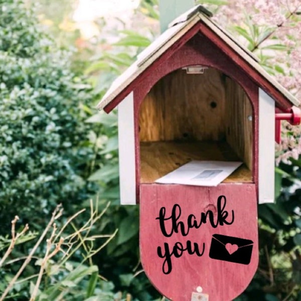 Thank You Mailbox Decal - Etsy