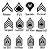 Army Enlisted Rank Decals - Show Your Military Pride or Support - Etsy
