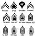 Army Enlisted Rank Decals - Show Your Military Pride or Support - Etsy