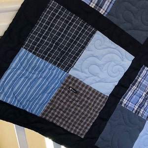 Patchwork Memorial Quilt With Sashing - Etsy