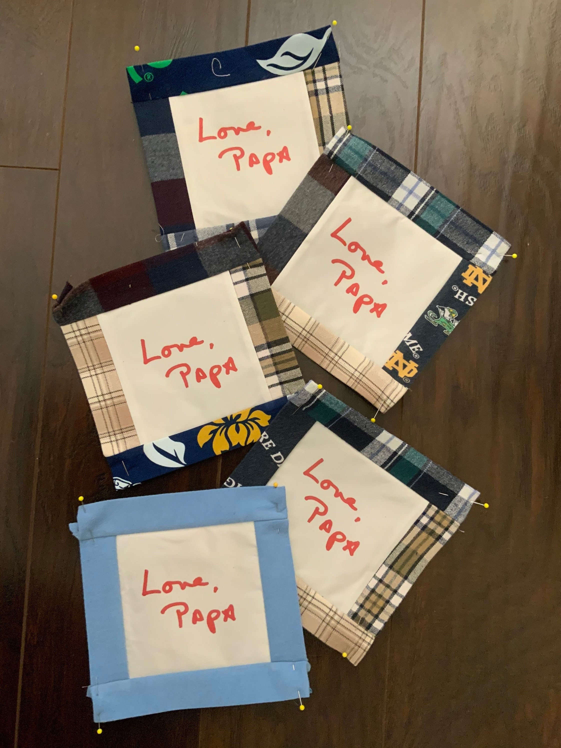 Personal Handwritten Note /signature Printed on Fabric for Quilters and ...