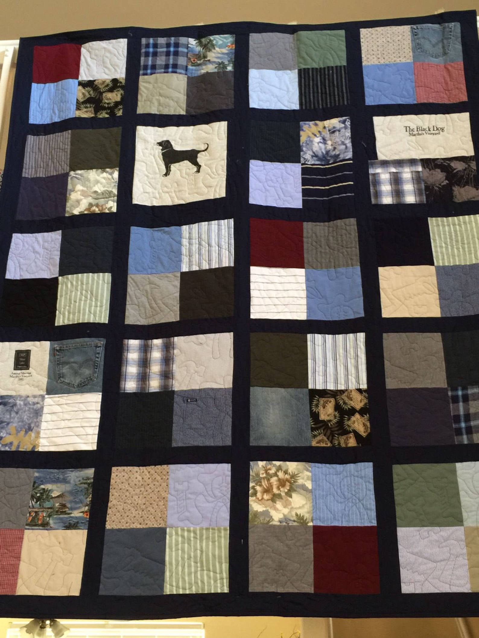 Patchwork Memorial Quilt With Sashing | Etsy