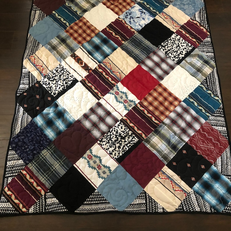 Custom Memorial Quilt / Memory Quilt On-point Squares - Etsy