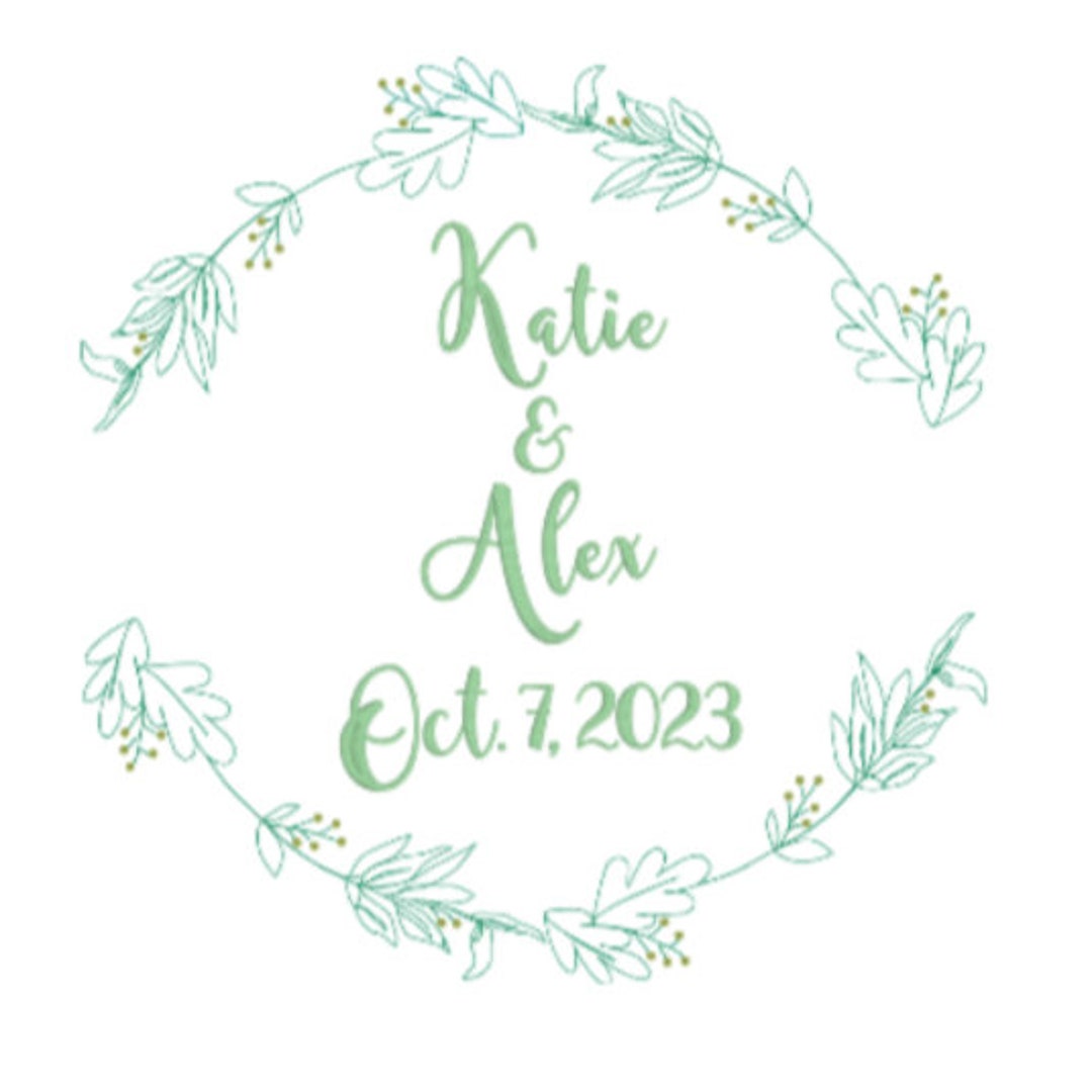 Customized Digital Download for Your Embroidery Machine: Wreath With ...