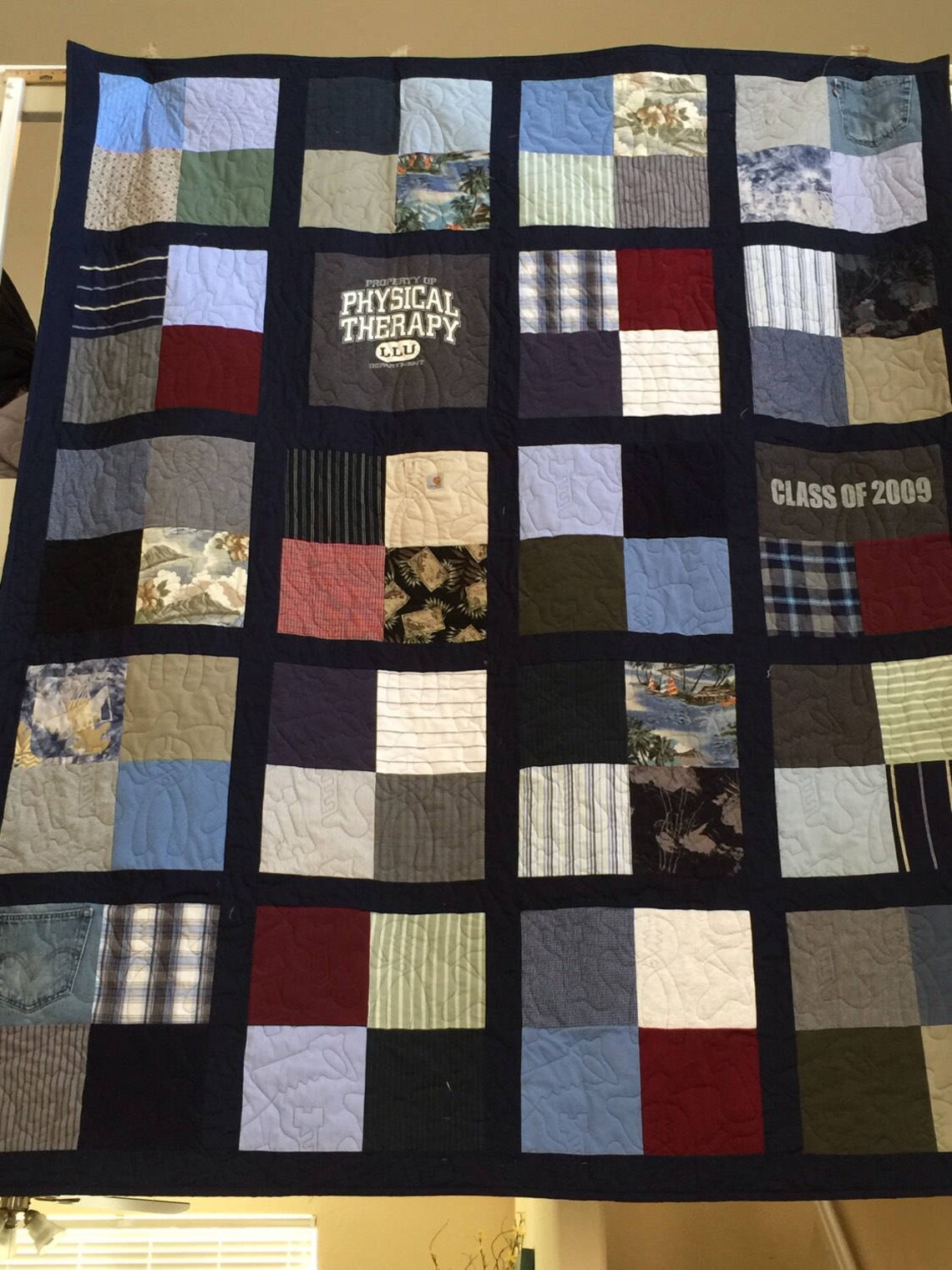 Patchwork Memorial Quilt With Sashing | Etsy