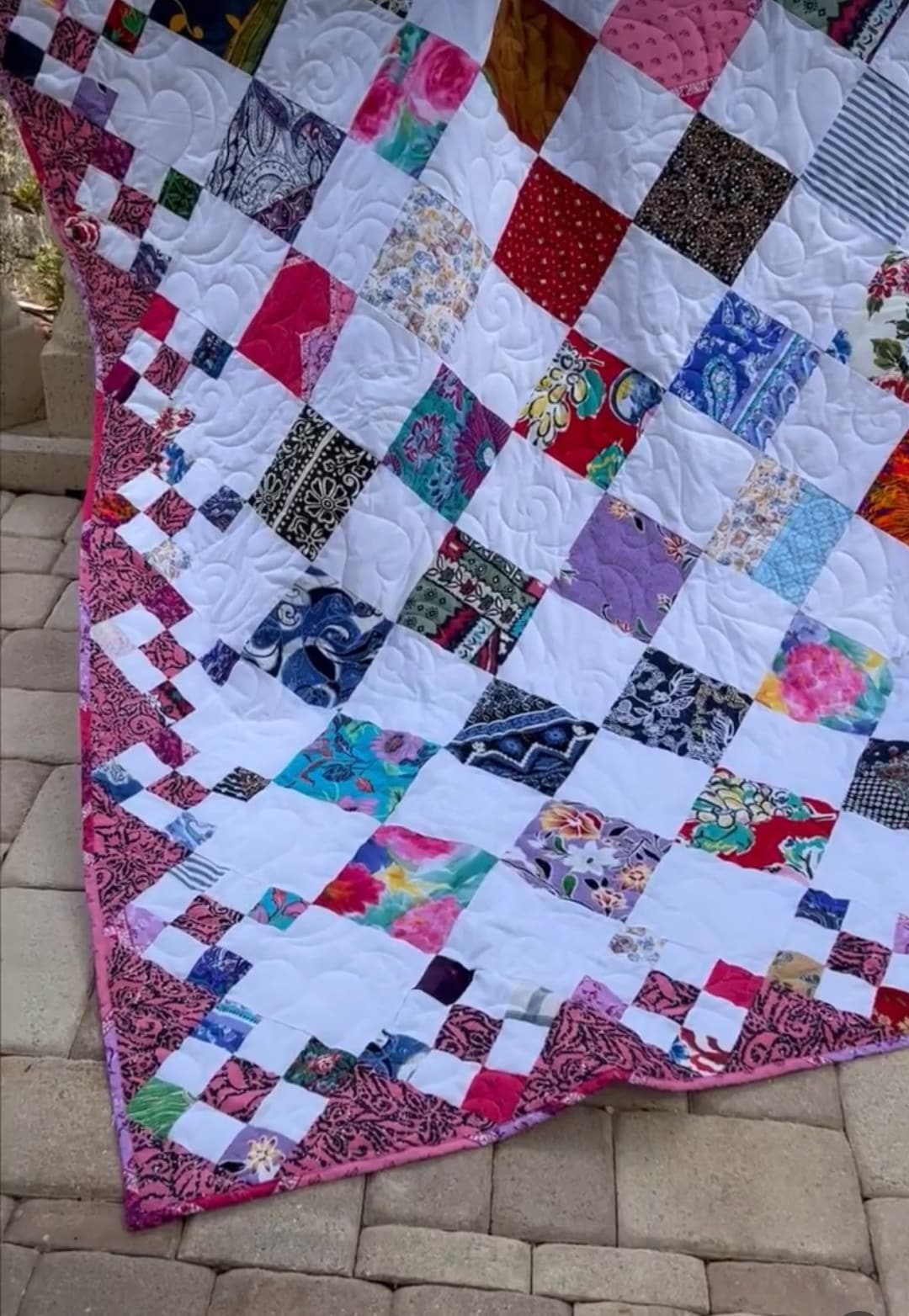 Memory Quilt With Custom Patchwork On-point Blocks - Etsy