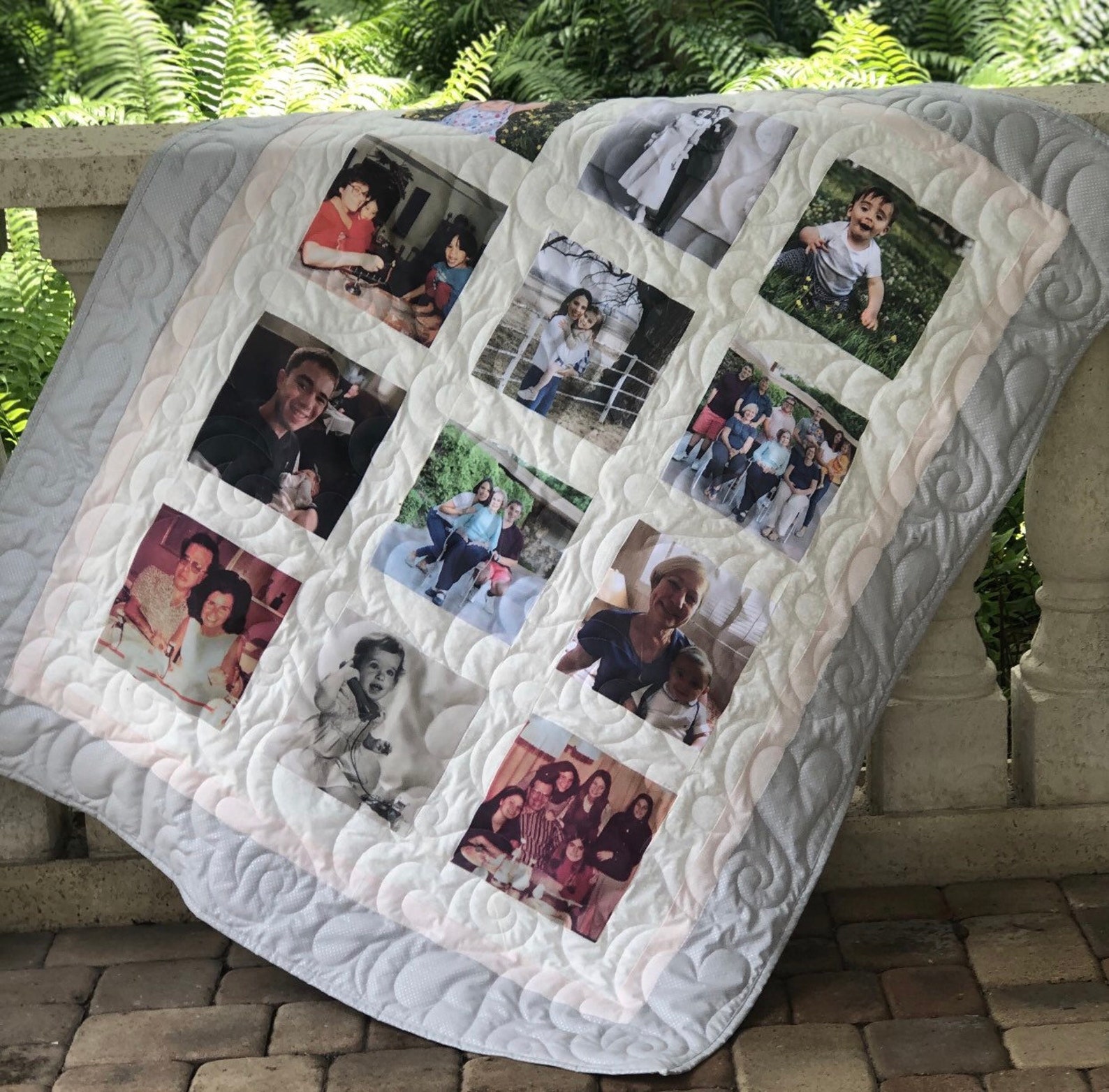 Family Photo Memory Quilt - Etsy