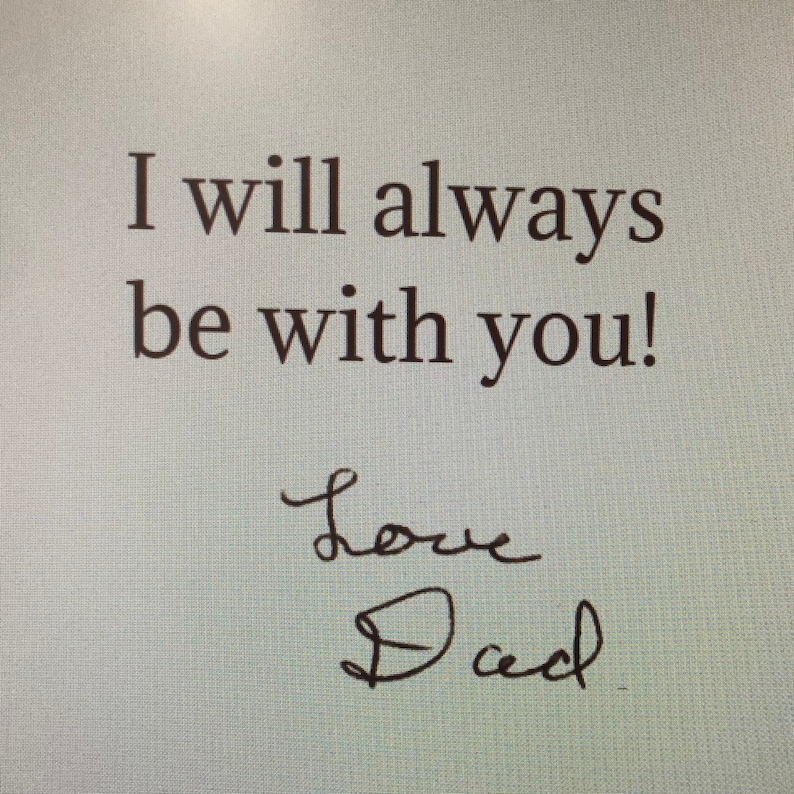 Personal Handwritten Note / Signature Printed on Fabric for - Etsy