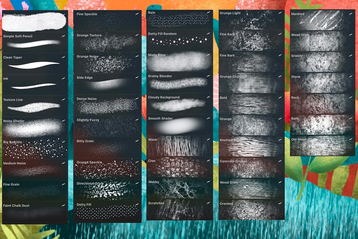 Procreate Texture and Grain Brushes, Grain Texture Brushes for ...