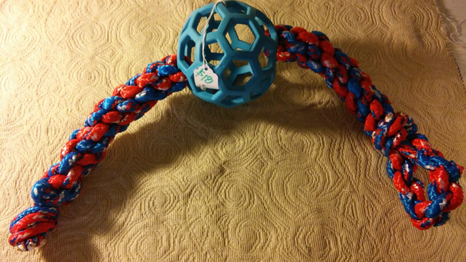 Interactive Med to Lg 4 Hollee Ball Tuff Weave Tug Toy. - Etsy