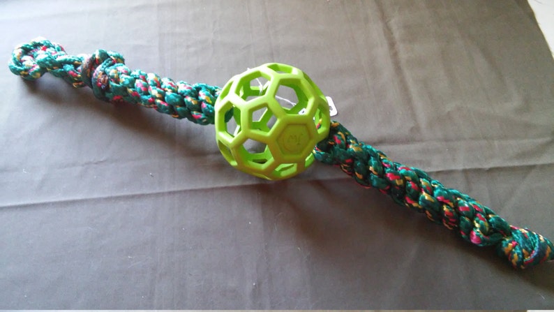 Interactive Med to Lg 4 Hollee Ball Tuff Weave Tug Toy. - Etsy