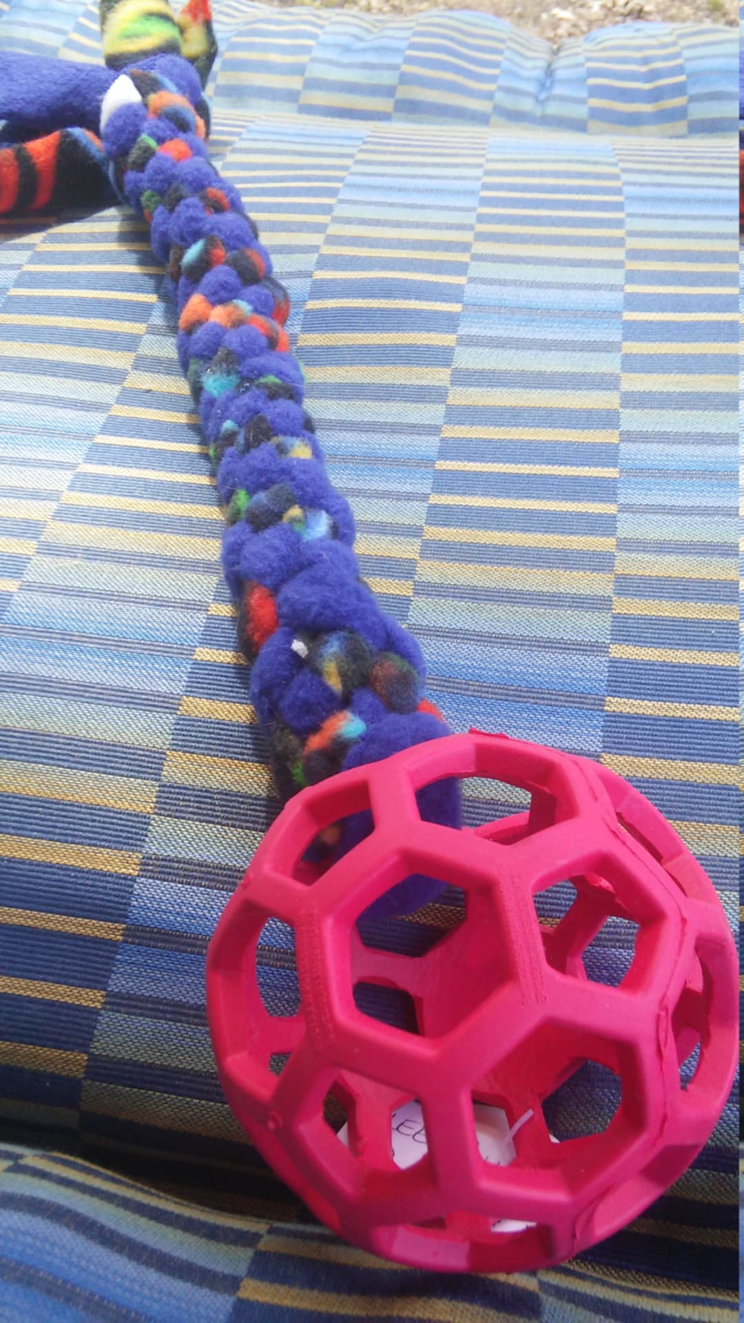 15" Medium Hollee Ball Fleece Tug Toy, Dog Tug Toy, Pet Toy, Dog Ball ...