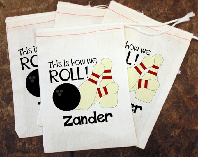 Bowling Favor Bags, Bowling Gift Bags, Kids Bowling Party Favors ...