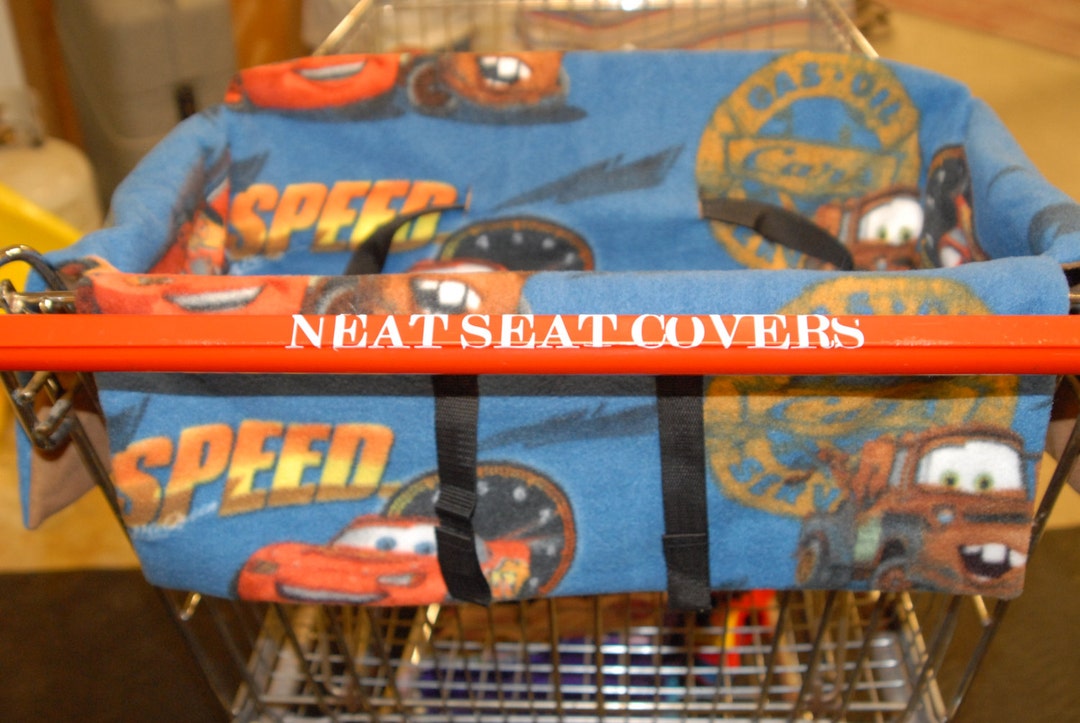Shopping Cart Seat Cover Disneys' Cars With Red or Brown Lining - Etsy