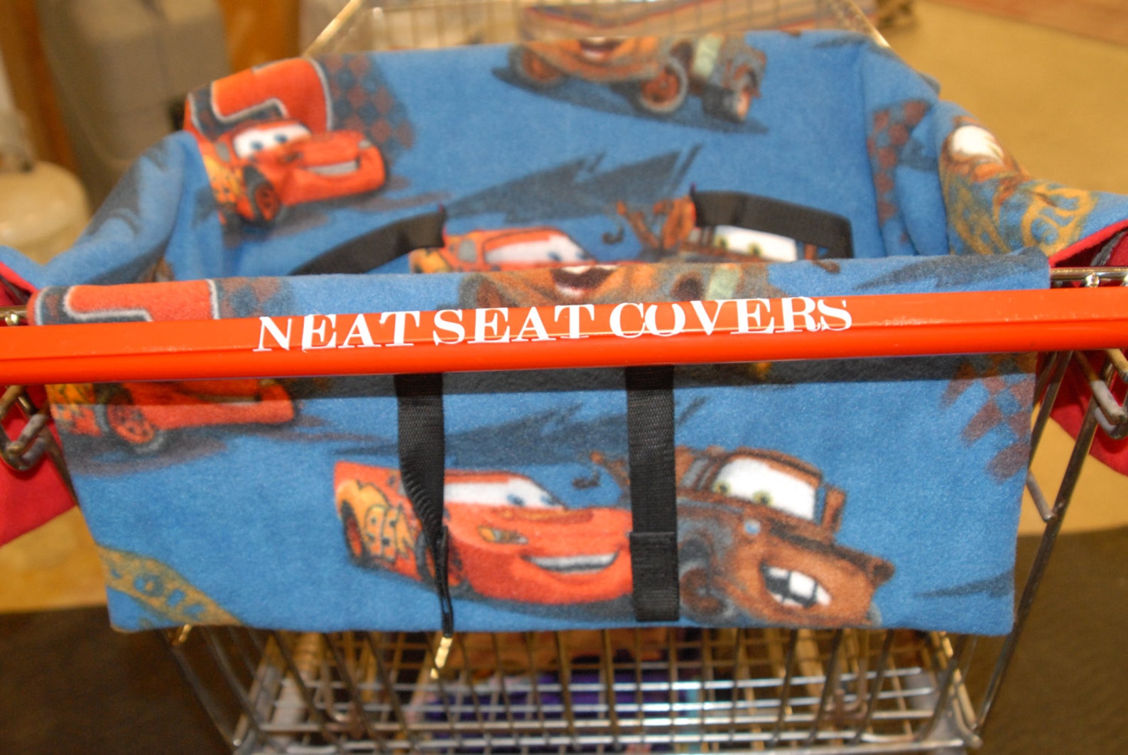 Shopping Cart Seat Cover Disneys' Cars With Red or Brown - Etsy