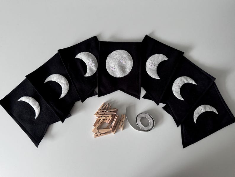Moon Phases Felt Banner - Etsy