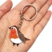Robin Bird Keyring | Handpainted | Keychain | Robin Illustration - Etsy