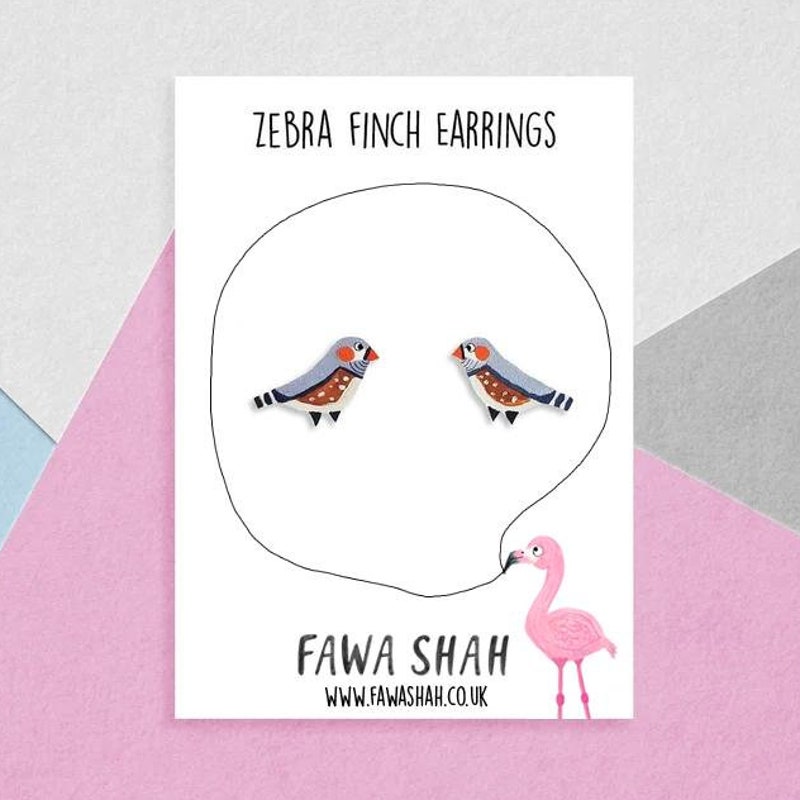 Zebra Stud Earrings - Etsy