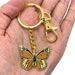 Keychain Flowers Butterfly Baby Pink Mint Green Alphabet Initial Spring ...
