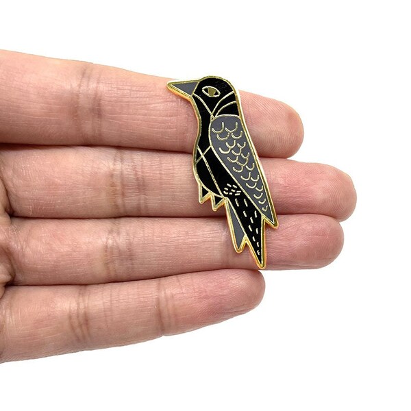 Raven Brooch - Etsy
