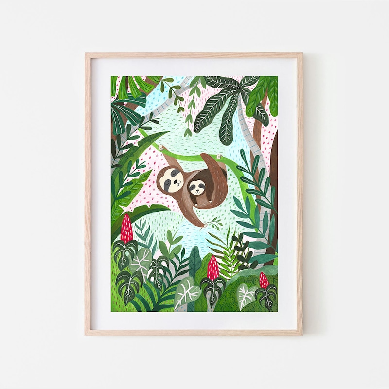 Sloth Art - Etsy
